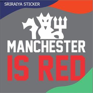 Jual STIKER MANCHESTER IS RED STICKER MANCHESTER IS RED - Putih, 10x8 ...