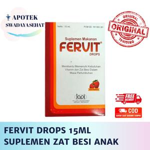 Jual FERVIT DROPS 15ML-Suplemen Vitamin Zat Besi Zink Masa Pertumbuhan ...