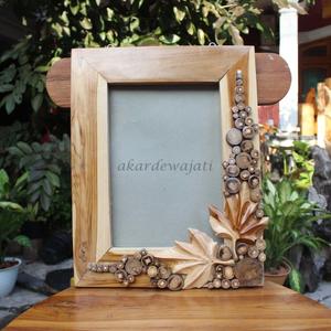 Jual Frame Bingkai Foto 10R Hiasan Daun Kayu Jati (Tanpa Kaca) - Kab ...