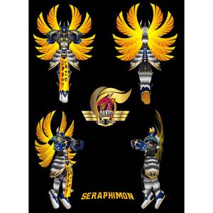 Jual Diy Papercraft Pola Digimon Seraphimon 60Cm Bc 160Gsm - Jakarta ...