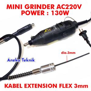 Jual Kabel Extension Flexible 3Mm Mini Grinder Drill Grinding Ac 220V ...