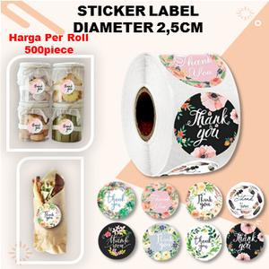 Promo Stiker Label sticker Thank You Ucapan Terima kasih segel box ...
