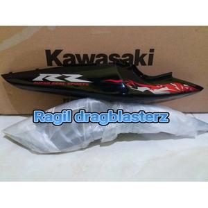 Jual cover body belakang new ninja rr hitam stiker merah original - Kab ...