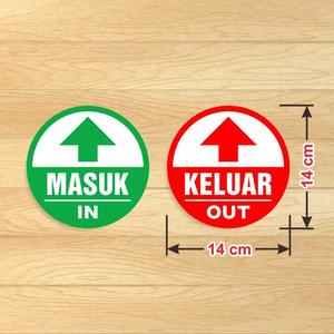Jual Label Sticker Tanda Masuk Keluar Stiker Bundar Vinyl Sign In Out ...