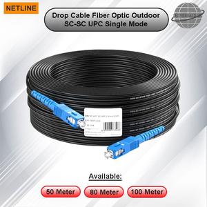 Jual Drop Cable Kabel Fiber Optic SC Single Core mode 50m 80m 100m ...