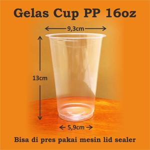 Jual Gelas cup 16oz sablon logo 1 warna min.1000pcs - Kota Bogor ...
