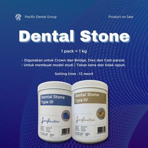 Jual Dental Stone Gips Stone 1 KG / Tipe biru III / Tipe IV Kuning ...