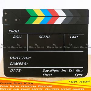 Jual Update!! Clapper Board Hitam Slate Papan Penanda Take Shot Action ...