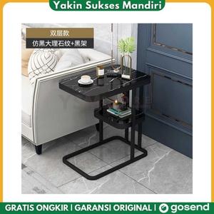Jual Meja Estetik Meja Sofa Side Table European Style Double Layer ...