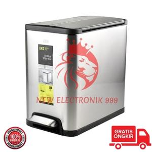 Jual Eko 12 Ltr Tempat Sampah Stainless PEDAL BIN ECOFLY 12L MATT STEEL ...