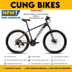Jual SEPEDA GUNUNG 27.5 Inch MTB GENIO M-573 ALLOY REM HiDRAULIC 3X9 SPEED - BL GD - Jakarta ...