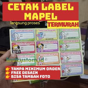 Jual Label mapel / label mapel custom /label mata pelajaran/ label ...