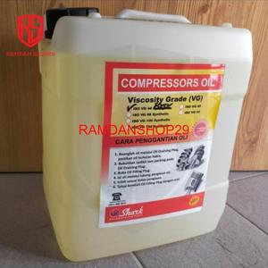 Jual Oli Kompresor Screw ISO VG 46 OLI SCREW Original SHARK 10 LITER ...