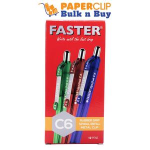 Jual PULPEN / BALLPOINT FASTER RETRACK C6 ISI 12 BLACK - Jakarta Utara ...