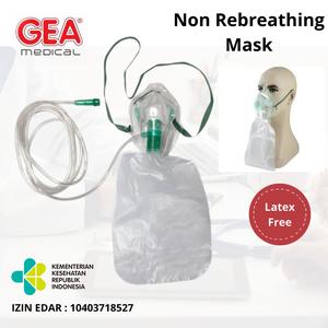 Jual Masker Oksigen Reservoir Dewasa & Anak GEA Non Rebreathing Mask ...