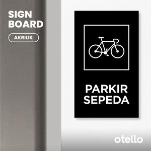 Jual Otello Sign Parkir Sepeda Label Akrilik Tempel Signage Petunjuk ...