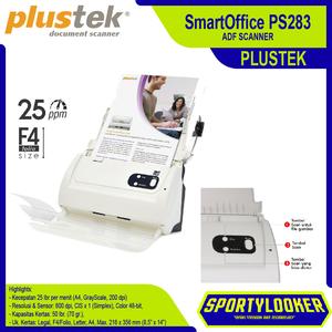 Jual Scanner Plustek SmartOffice PS283 ADF | F4 | 25 ppm - Kota Depok ...