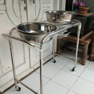 Jual Standing Waskom Double Trolly Waskom Double Medis Stainless - Kota ...