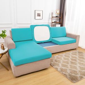 Jual Cover Sofa Sarung Dudukan / Sandaran Kotak Elastis Polos 1 2 3 Seater - Abu Tua, S-std ...