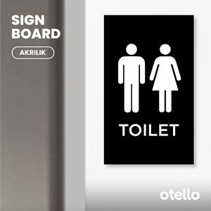 Jual Signage Toilet Pria Wanita Ikon Sign Board Akrilik Portrait Tempel ...
