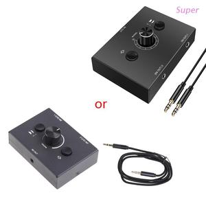 Jual Portable Audio Splitter Switcher Headphone Splitter Box 3.5mm ...