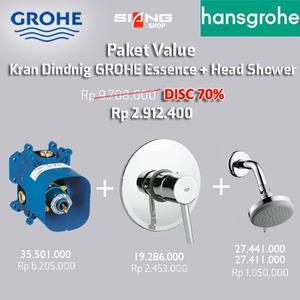 Jual limited stock Paket Value Kran Tanam Grohe Essence + Head Shower hans - Kota Depok ...