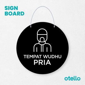 Jual Otello Signage Tempat Wudhu Pria Signage Board Acrylic Papan ...
