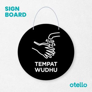 Jual Otello Sign Tempat Wudhu Signage Board Acrylic Papan Gantung ...