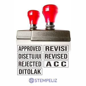 Jual Stempel Approved, Disetujui, Rejected, Ditolak, Revisi, Revised ...