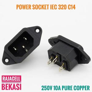 Jual Power Socket IEC 320 C14 220V 250V 10A Colokan Listrik 3 Pin Soket ...