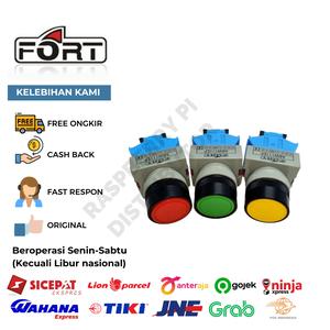 Jual Push Button 22mm 1NO 1NC FORT ABW111EP - Kuning - Jakarta Barat ...