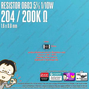 Jual RESISTOR 0603 5% 204 / 200K OHM SMD 1608 - Kota Cimahi ...