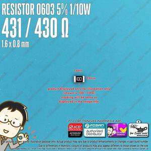 Jual RESISTOR 0603 5% 431 / 430 OHM SMD 1608 - Kota Cimahi - Electronic ...