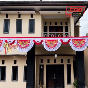 Jual BENDERA BACKGROUND GARUDA MOTIF BUNGA - Kab. Bekasi - qirani961 ...