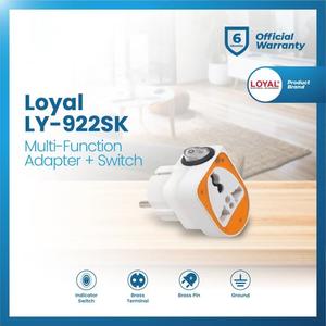 Jual LOYAL Steker Adaptor Colokan Listrik Adapter + Saklar LY-922SK SNI ...