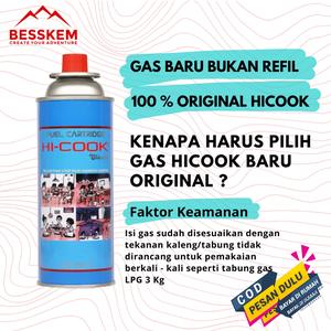 Jual Hi Cook Gas Kompor Portable Mini Camping Original Asli Baru - Gas ...