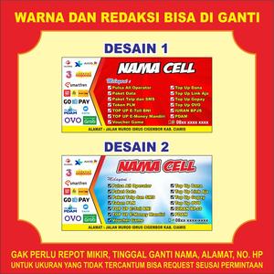Jual SPANDUK KONTER / BENNER CELL DESIGN BERAGAM - Kab. Bekasi ...