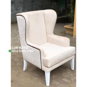 Jual Sofa Single Santai Wing Chair Jok Empuk Instagramable Rangka kayu ...