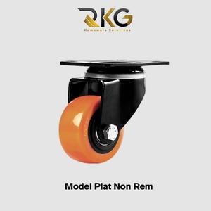 Jual FUKUDA Roda Kastor 2 Inch TEBAL Plus Rem / Castor Swifel Plate ...