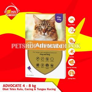 Jual Obat Tetes Kutu Cacing Tungau Flea Scabies Kucing Advocate 4 – 8 ...