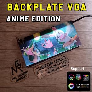 Jual Unik aksesoris pc vga backplate vga cover logo custom anime ...