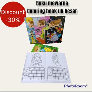 Jual Buku Anak Mewarnai INTERFANCY ABJAD & ANGKA Size Besar KERTAS ...