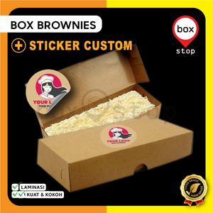 Jual Paket Combo Box Kotak Dus Kue BROWNIES + Stiker Logo Custom - Jakarta Barat - Box Stop ...