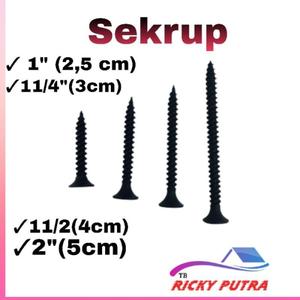 Jual Sekrup 2,5 cm 3cm 4cm 5cm Harga satuan / Skrup Gypum Baut murah ...