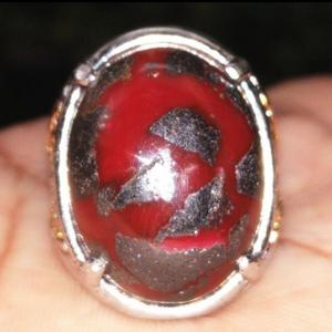 Jual Batu Akik BADAR CORAK MERAH -7 (cincin titanium) - Kab. Bekasi ...