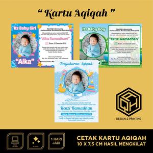 Jual AQHPRINTING - Kartu Ucapan Tasyakuran Aqiqah Kelahiran Anak Bayi ...
