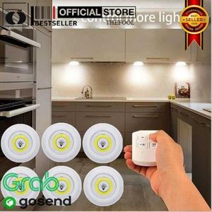 Jual Lampu LED Tempel Lemari Night Lamp COB 6 PCS + Remote Lamp ...