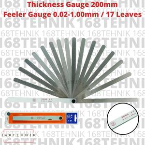 Jual Fuller Gauge 200mm | Feeler Gauge 0.02-1mm 17 Blades / THICKNESS ...