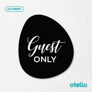 Jual Guest Only Latin Sign Board Akrilik Tempel Sign Dinding Papan ...