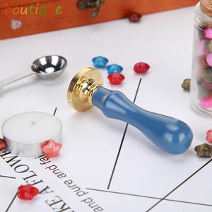 Jual bou♡Vintage Wax Seal Stamp Wood Handle Post Seal Customs Wedding ...